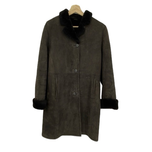 Danier | Jackets & Coats | Danier Vintage Brown Shearling Sheepskin Suede Coat | Poshmark